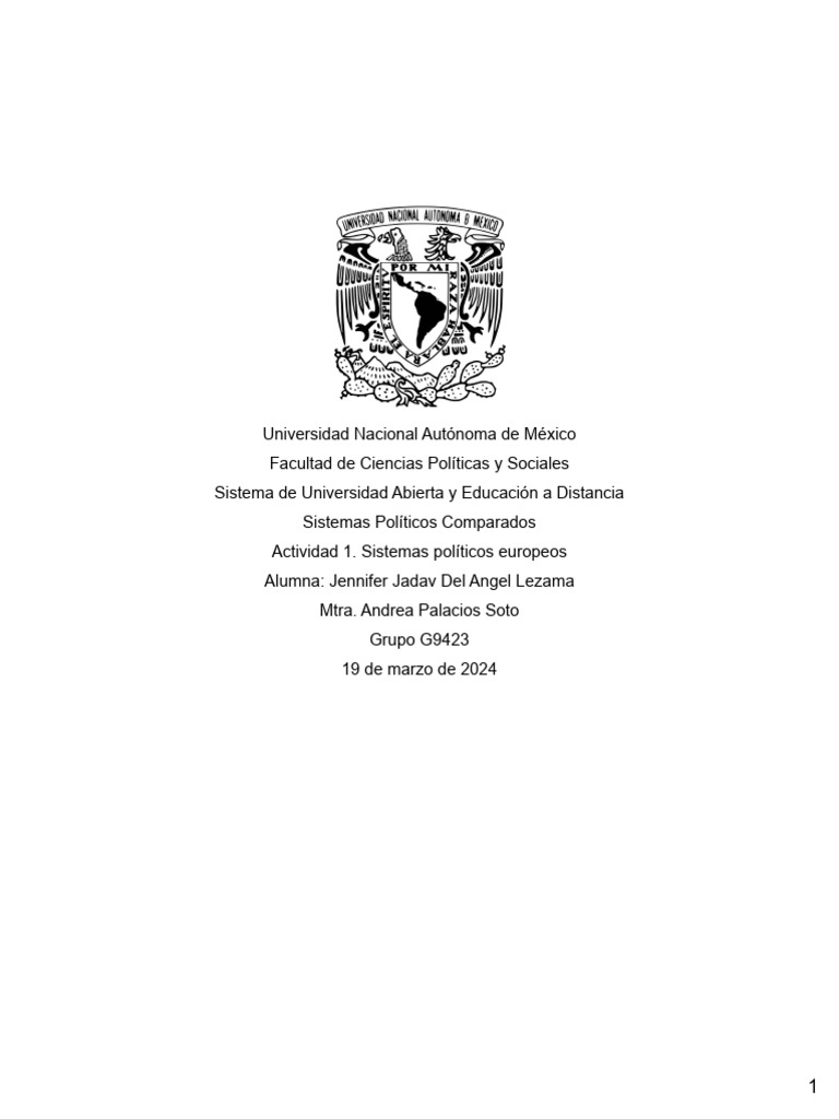 Actividad 1. Opcion A. Tema 3. Jennifer Del Angel | PDF | Partidos ...
