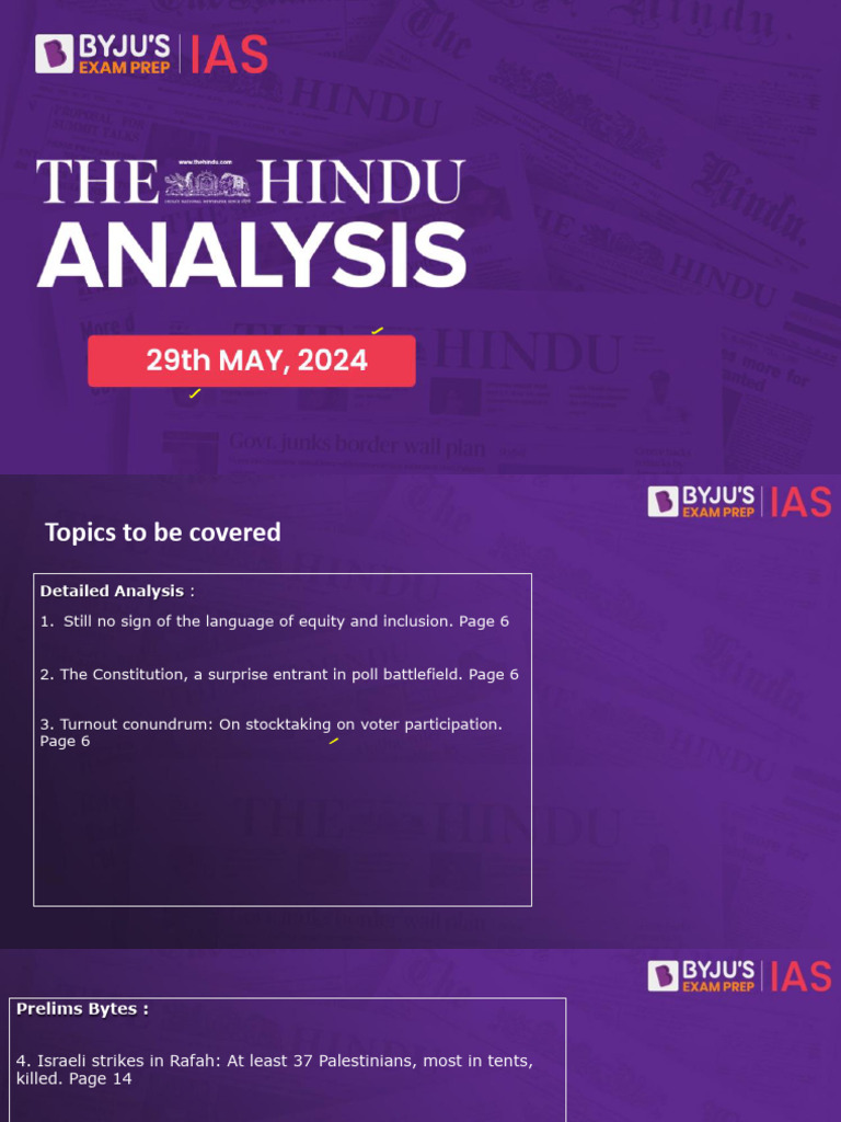 The Hindu Analysis 29.05.24 | PDF | State Of Palestine | World Politics The Hindu Analysis 29.05.24 | PDF | State Of Palestine | World Politics