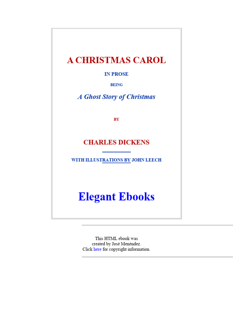 A Christmas Carol | PDF | Jacob Marley | Ebenezer Scrooge