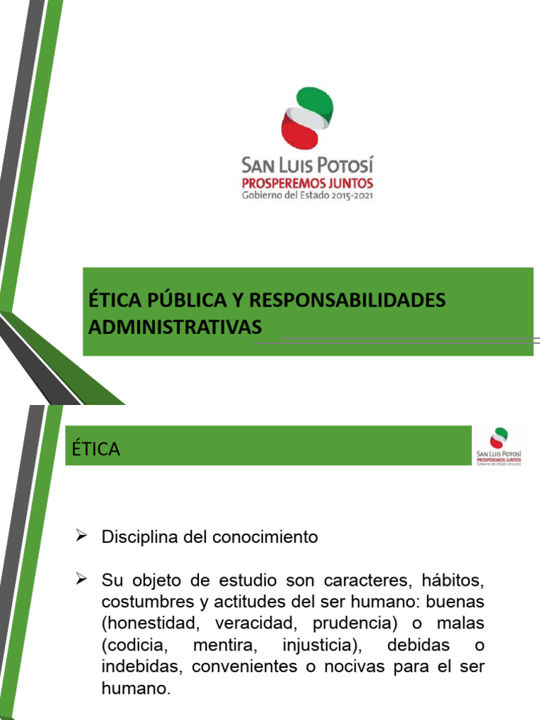 Ética Pública y Responsabilidades Administrativas | PDF | Estado ...
