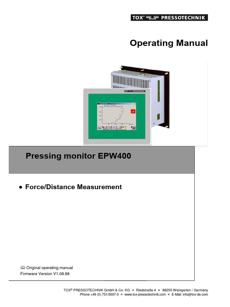 Dokumen - Tips - Operating Manual Tox Pressotechnik | PDF | Electromagnetic Interference | Usb