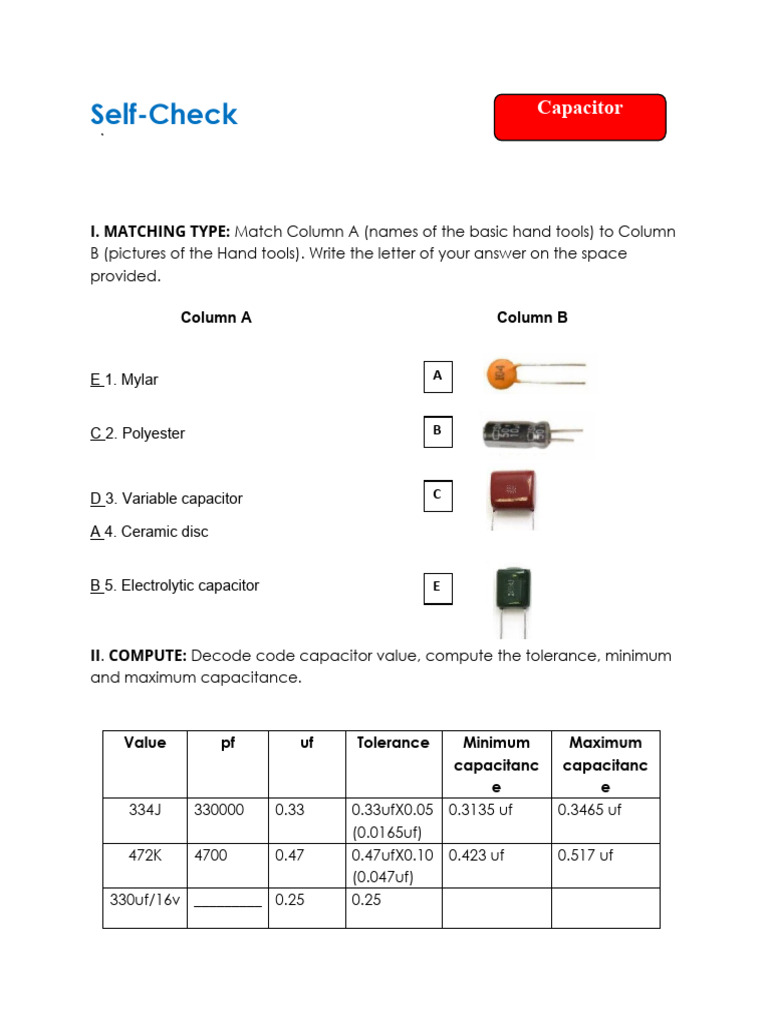 Capacitor Activity and Project - Lance Arthur Dela Cruz Bit 1dgrp1 | PDF