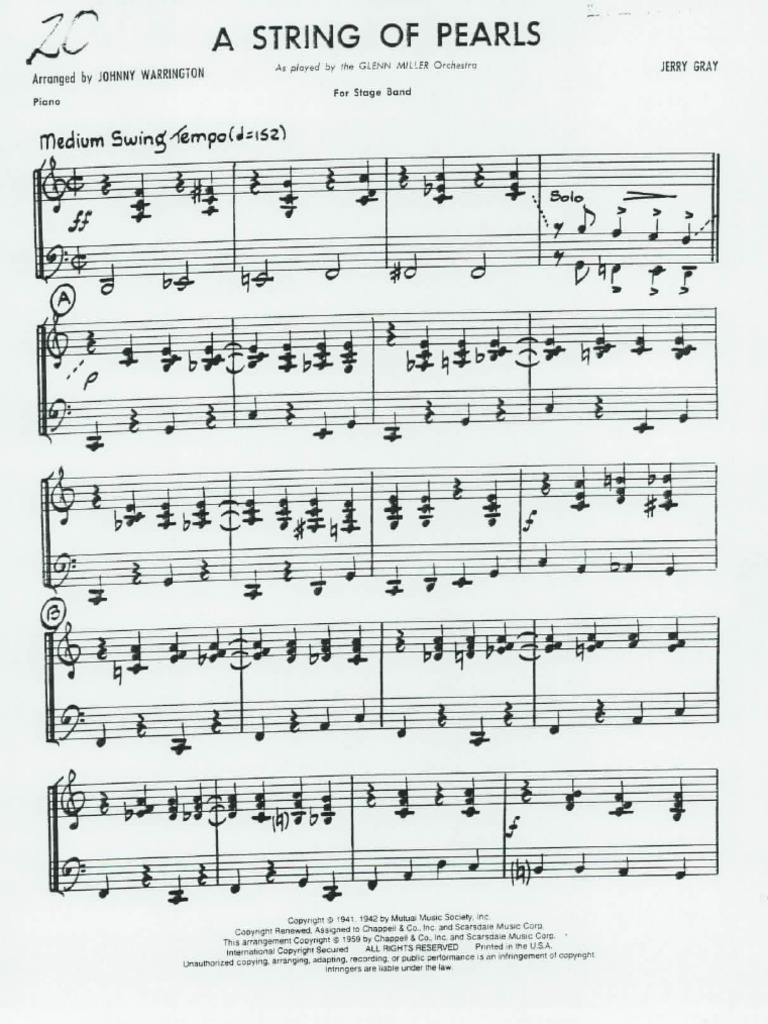 Jazz Band Piano | PDF