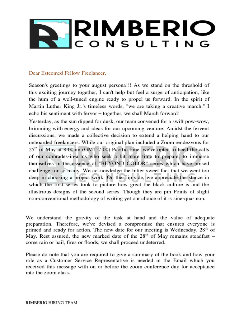 Rimberio Zoom Conference | PDF