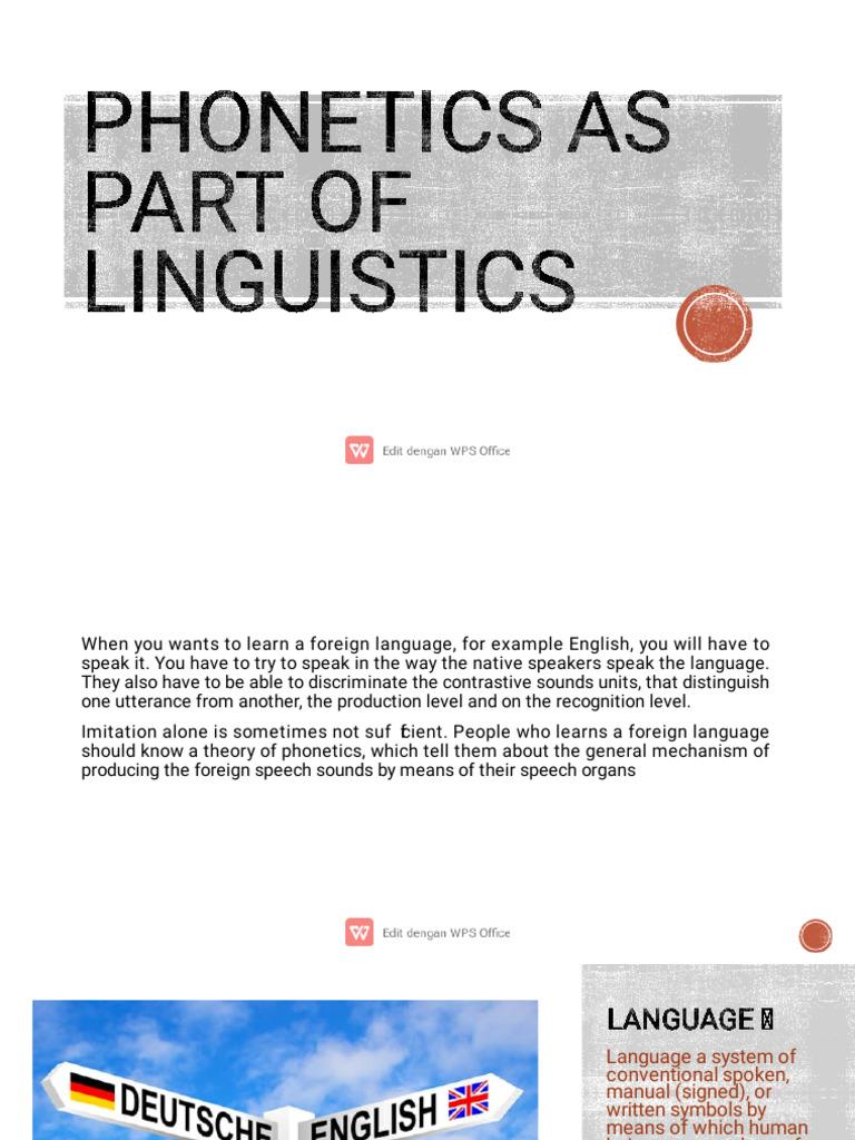 Phonetics part of linguistic | Download Free PDF | Phonetics | Speech