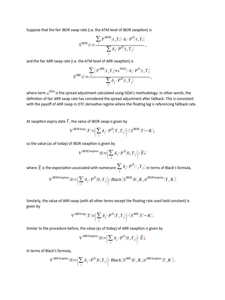 Swaption Pricing and Volatility Analysis | PDF | Swap (Finance ...