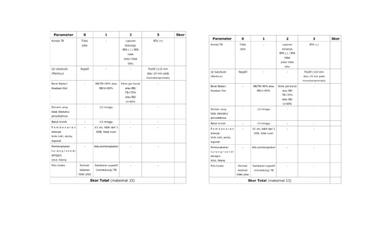 Skoring TB Anak | PDF