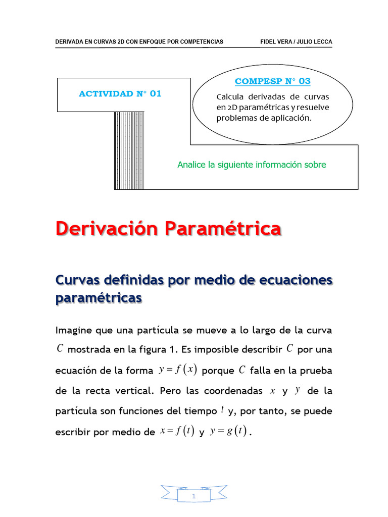 Derivada en Curvas 2D Parte III | PDF | Derivado | Curva