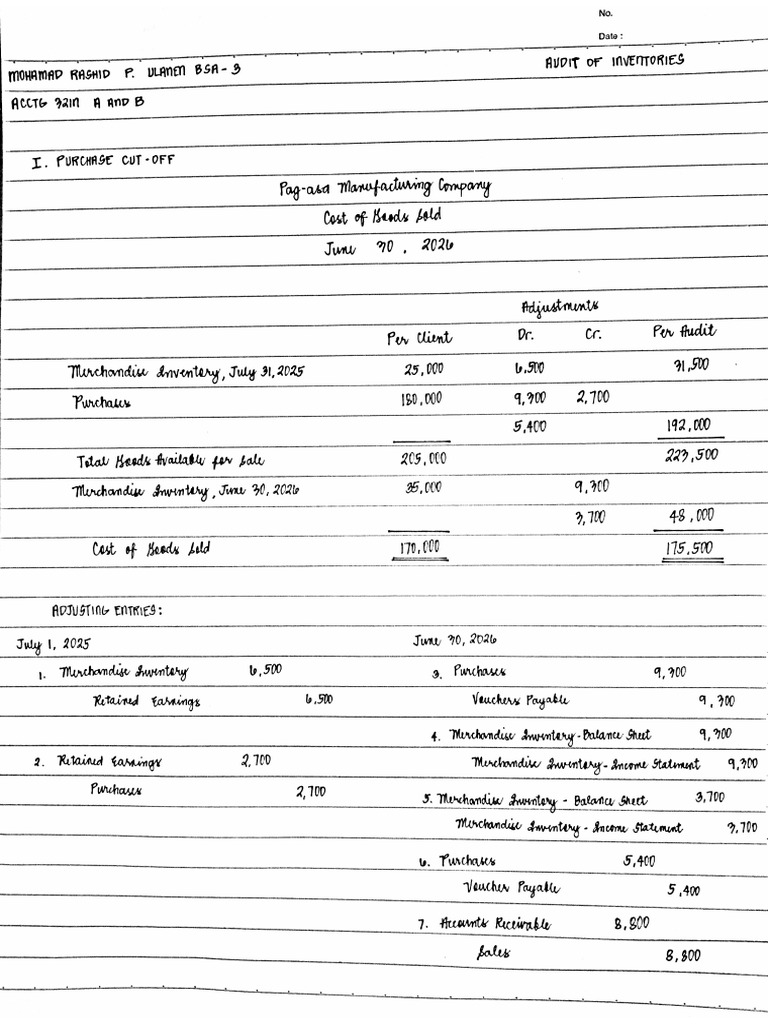 Seatwork 3 - Inventories | PDF