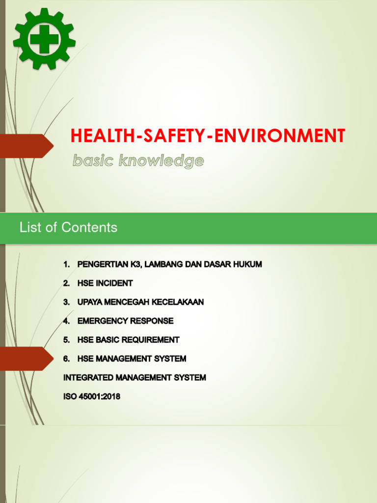 01 HSE Basic Knowledge 20210318 | PDF