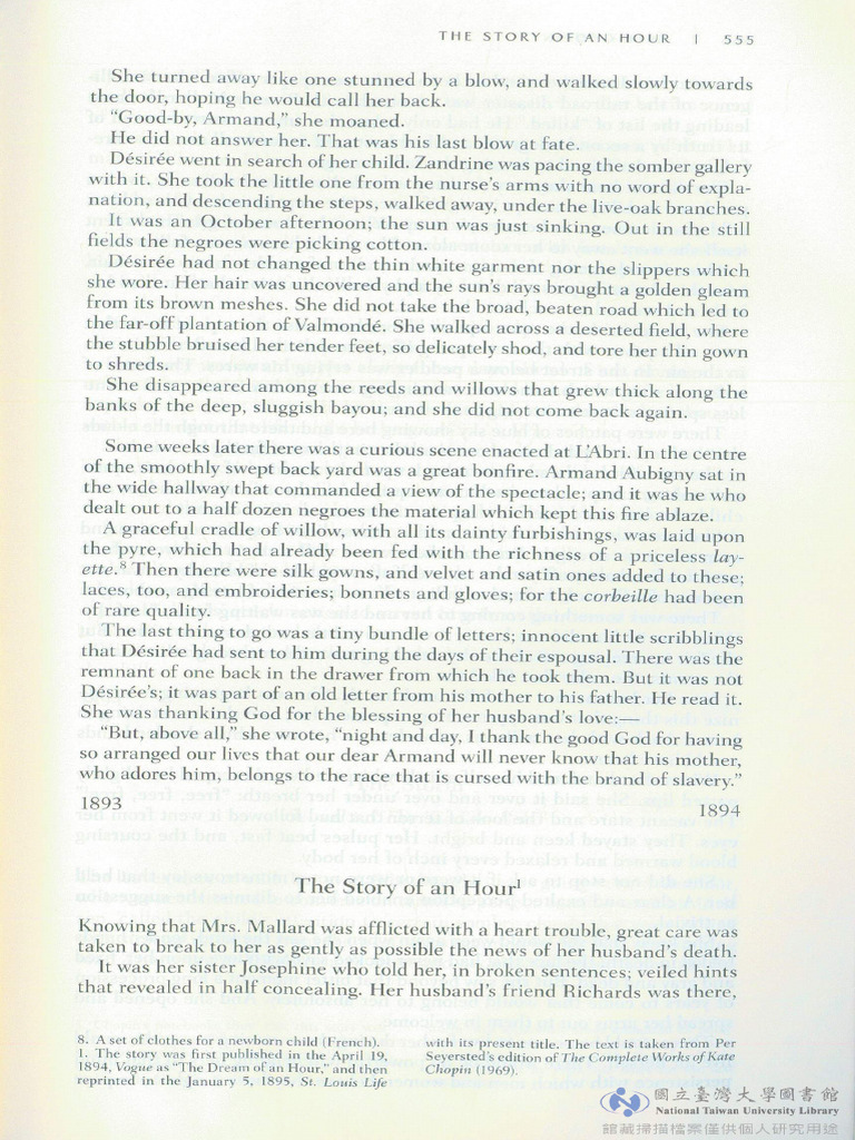 Kate Chopin - The Story of An Hour | PDF
