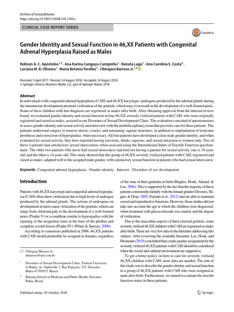 46 Xx Patients Pdf Gender Gender Studies