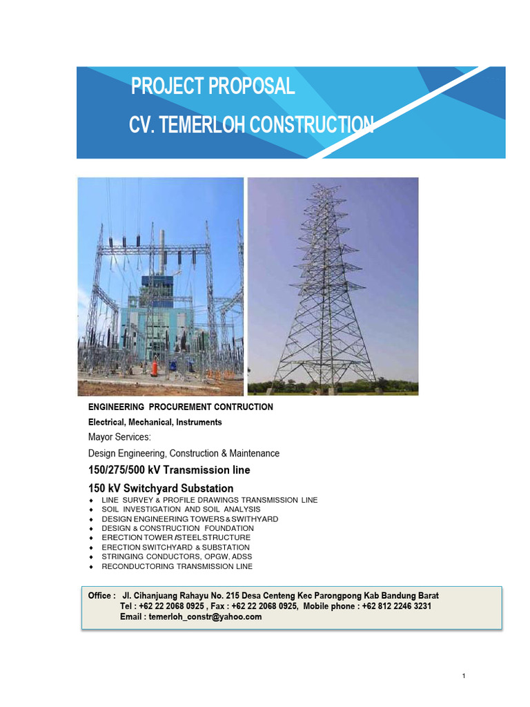 Project Proposal - Erection Tower New | PDF | Project Management ...
