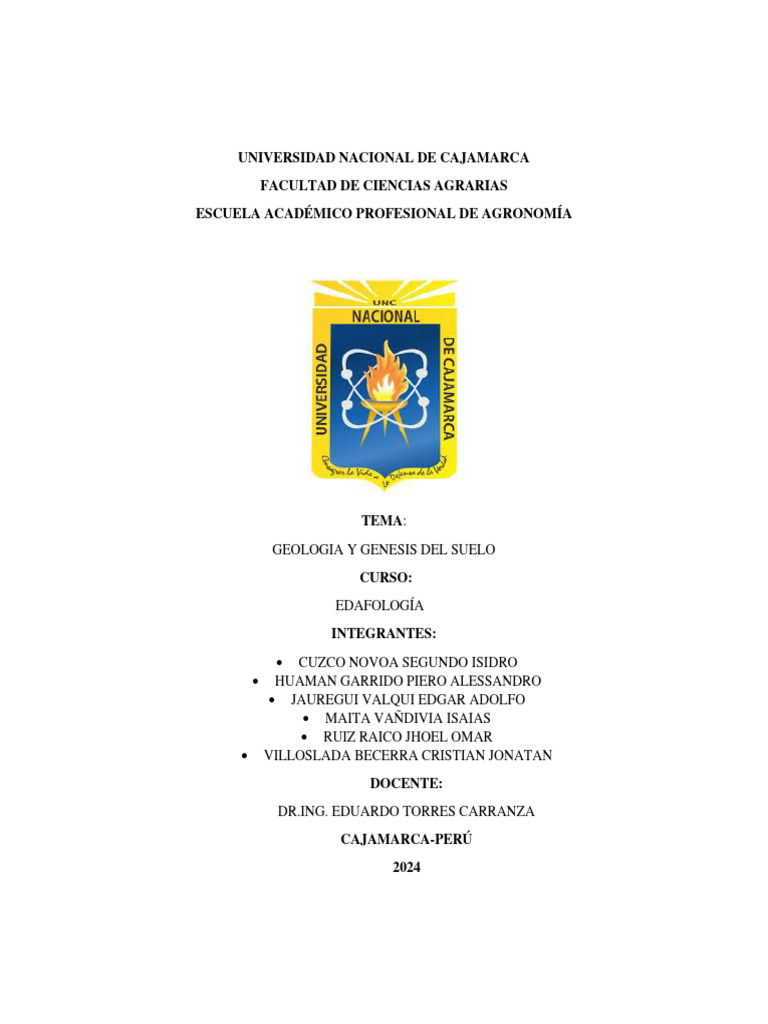 Génesis y Geología del Suelo | PDF | Suelo | Roca (geología)