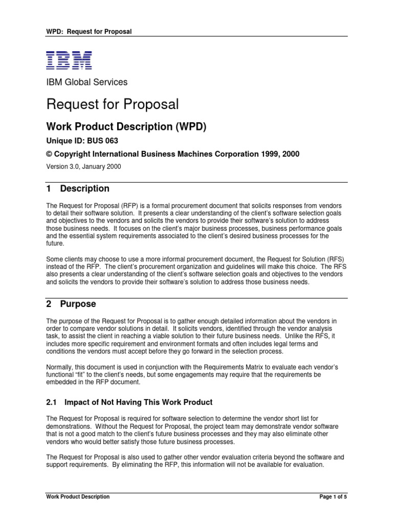 Request For Proposal | PDF | Request For Proposal | Databases