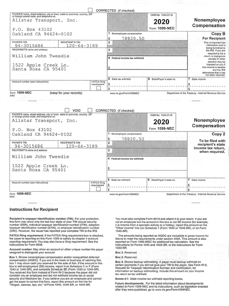 William Tax 2020 | PDF | Irs Tax Forms | Taxes