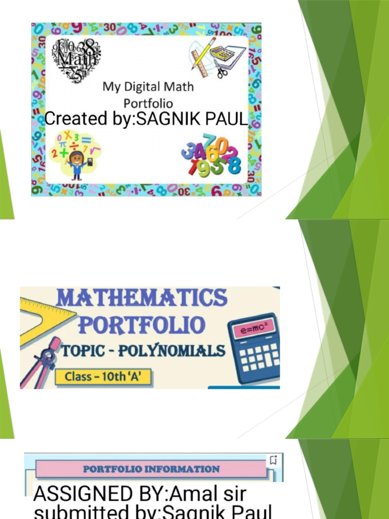 Math Portfolio | PDF