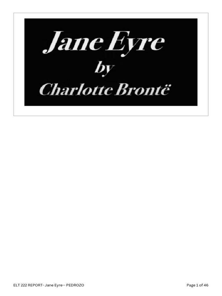 Jane Eyre: Analysis and Themes | PDF | Jane Eyre | Charlotte Brontë