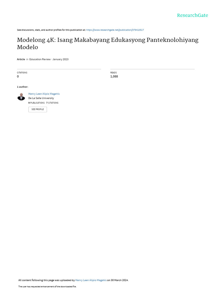 Modelong 4 K | PDF