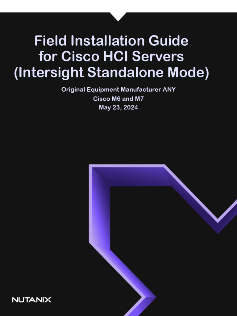 Cisco HCI Installation Guide for Nutanix | PDF | Computer Cluster ...