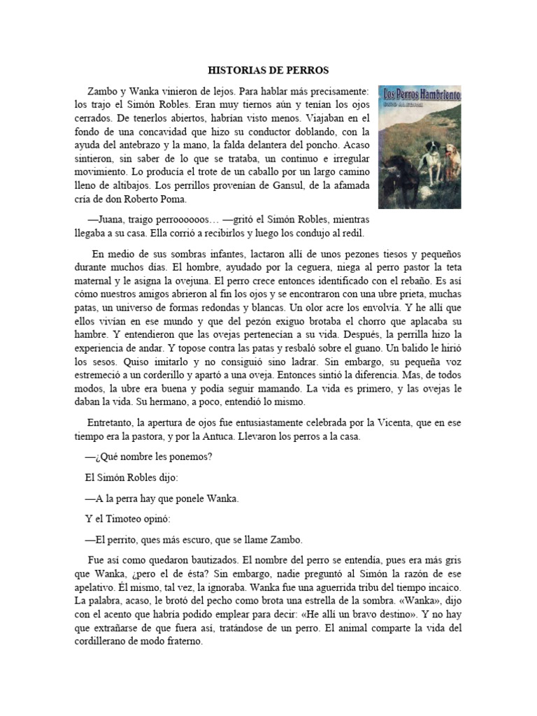 Historia de Perros | PDF | Animales domesticados | Ganado