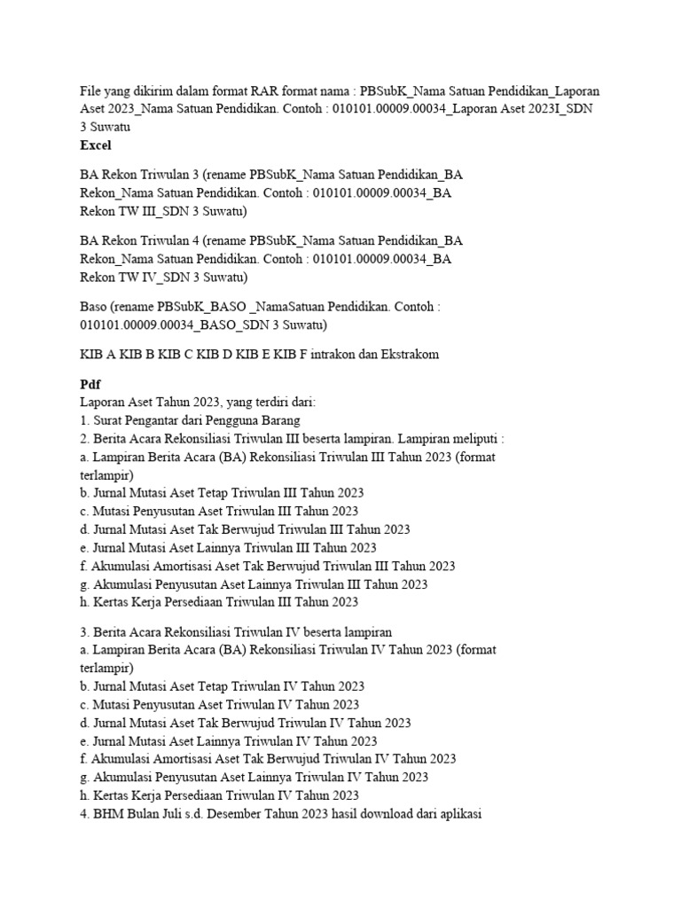 File Yang Dikirim Dalam Format RAR Format Nama | PDF