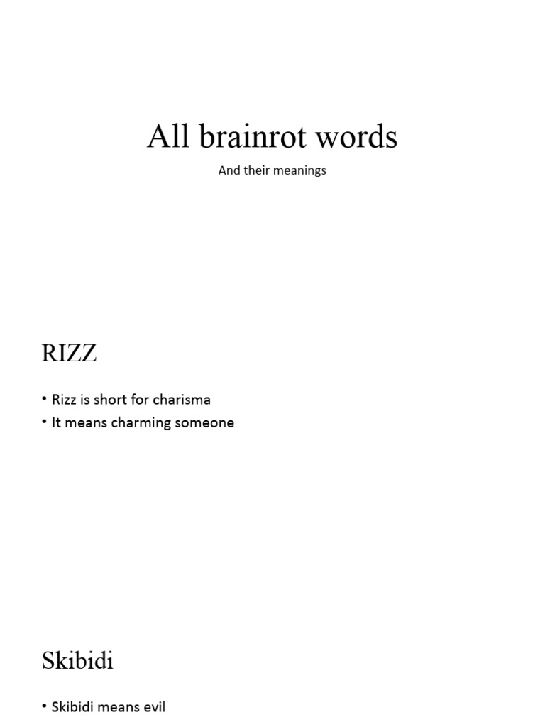 All Brainrot Words | PDF