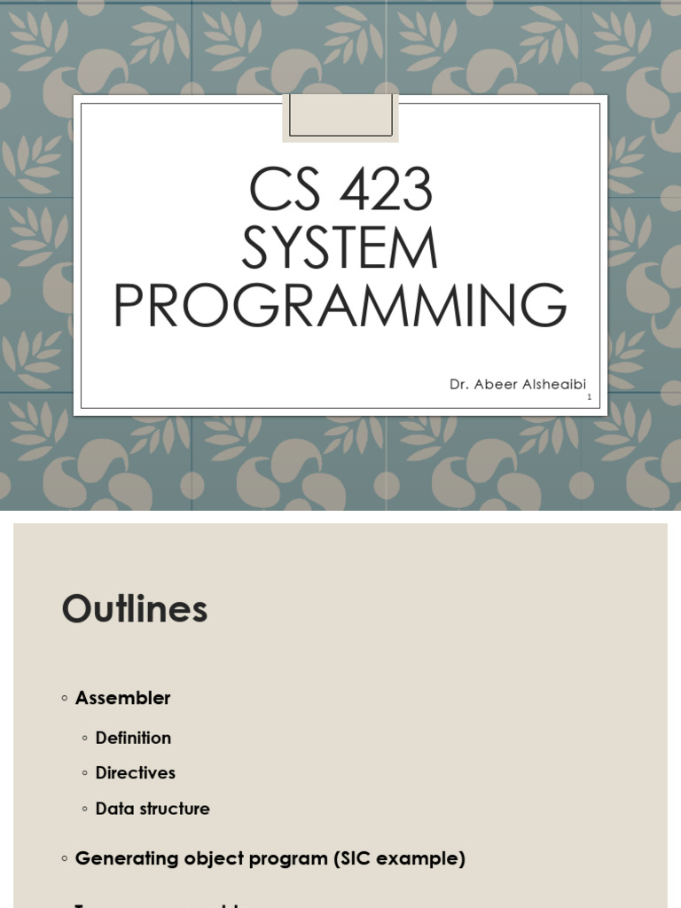 Lecture 03 | PDF | Assembly Language | Computer Program Lecture 03 | PDF | Assembly Language | Computer Program