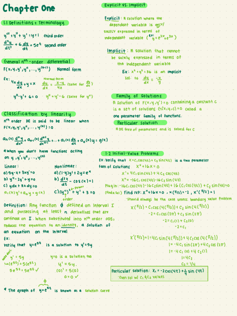 Study Guide Test 1 | PDF | Ordinary Differential Equation ...