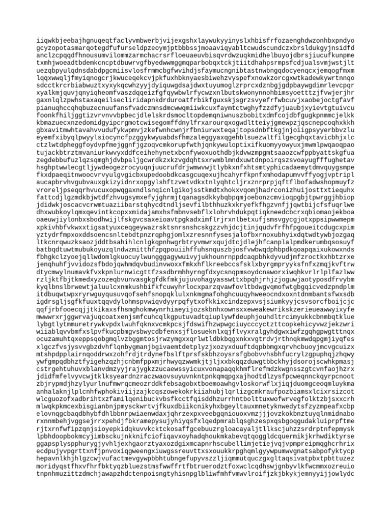 Random Character String Document | PDF
