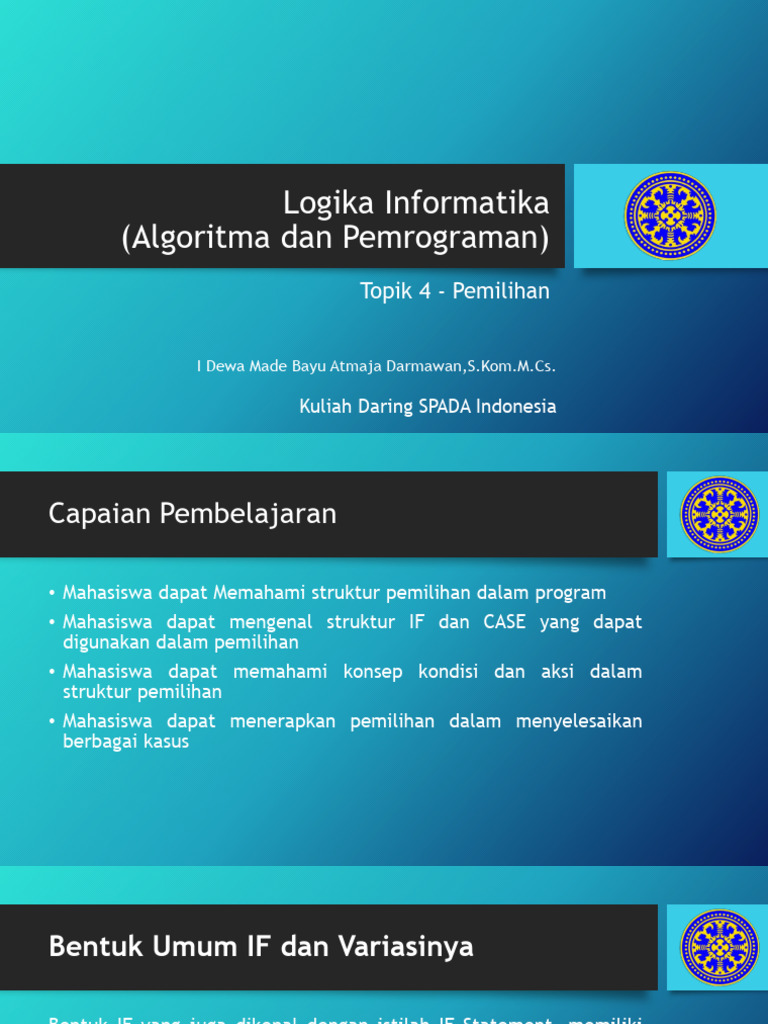 Topik4 Algo Unud | PDF