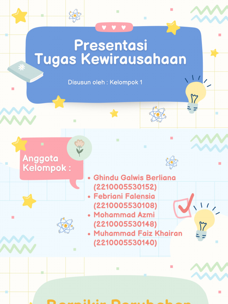 Tugas Kewiraushaan Kel 1 | PDF