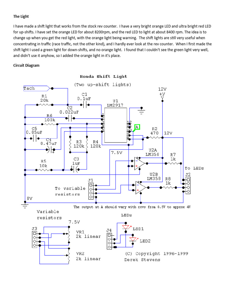DIY Shift Light Circuit Guide | PDF | Operational Amplifier | Capacitor