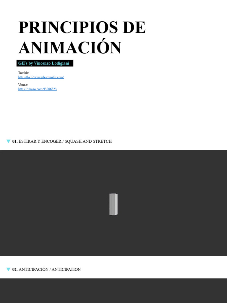 Principios de Animación en GIFs | PDF