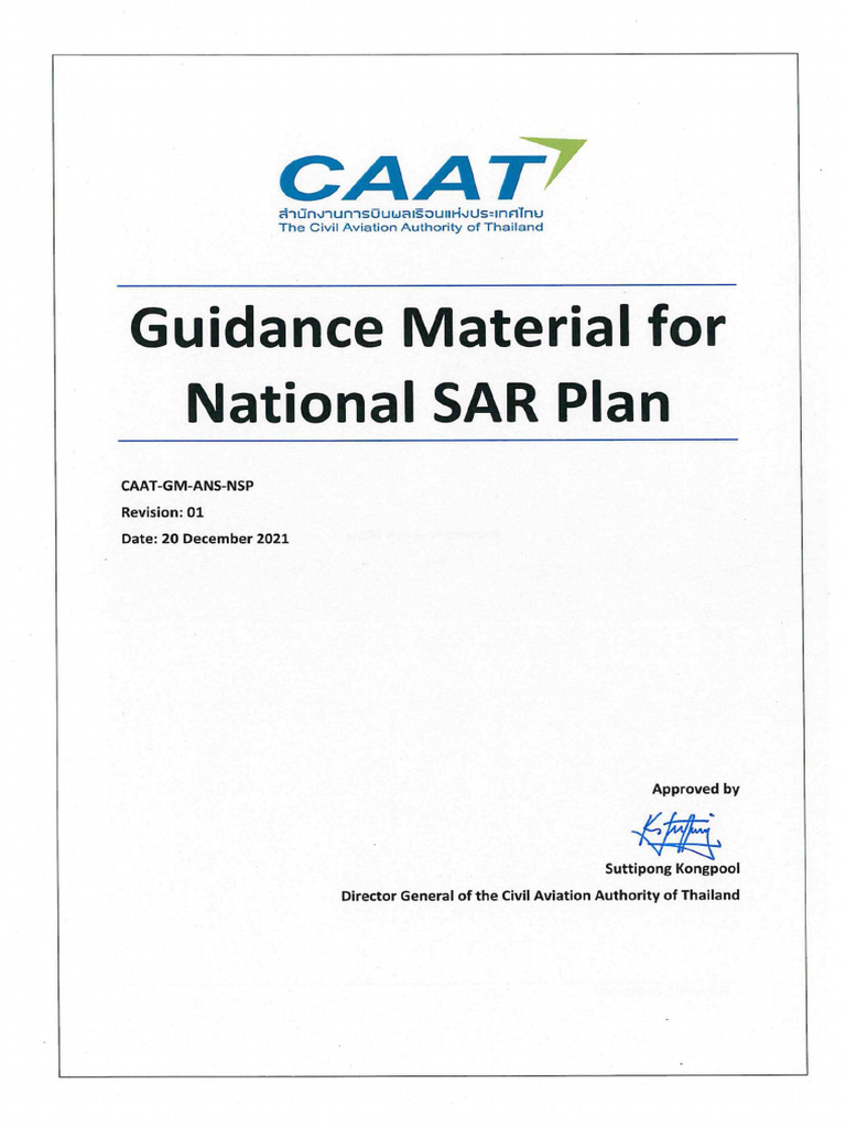 CAAT GM ANS NSP Guidance Material for National SAR Plan R01 201221 | Download Free PDF | Search ...