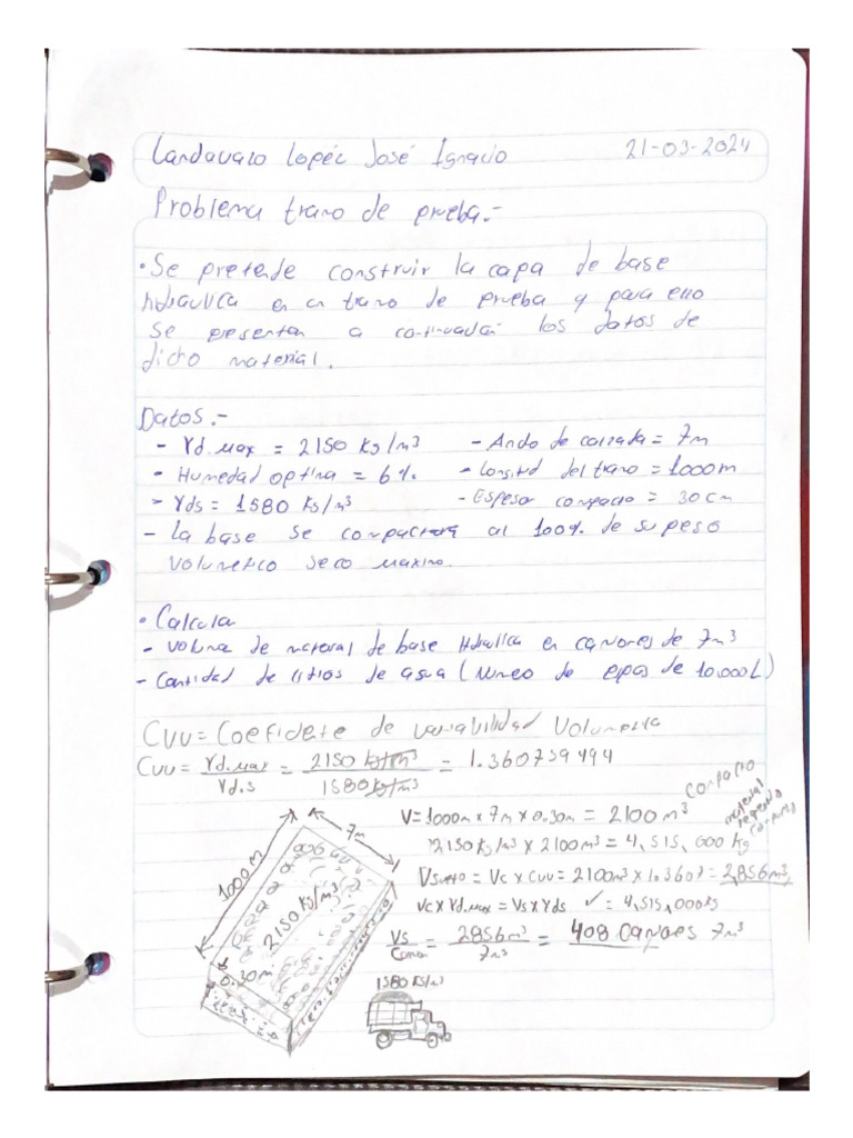 Problema Tramo de Prueba Landavazo Lopez Jose Ignacio | PDF