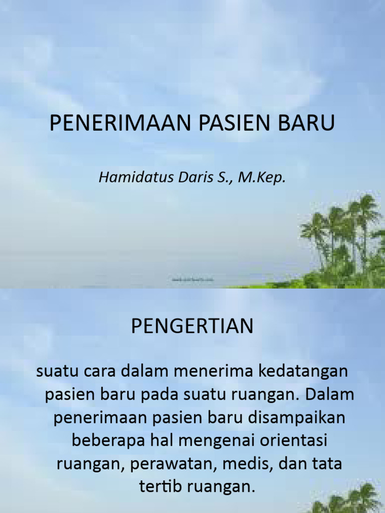 Penerimaan Pasien Baru | PDF | Sains & Matematika