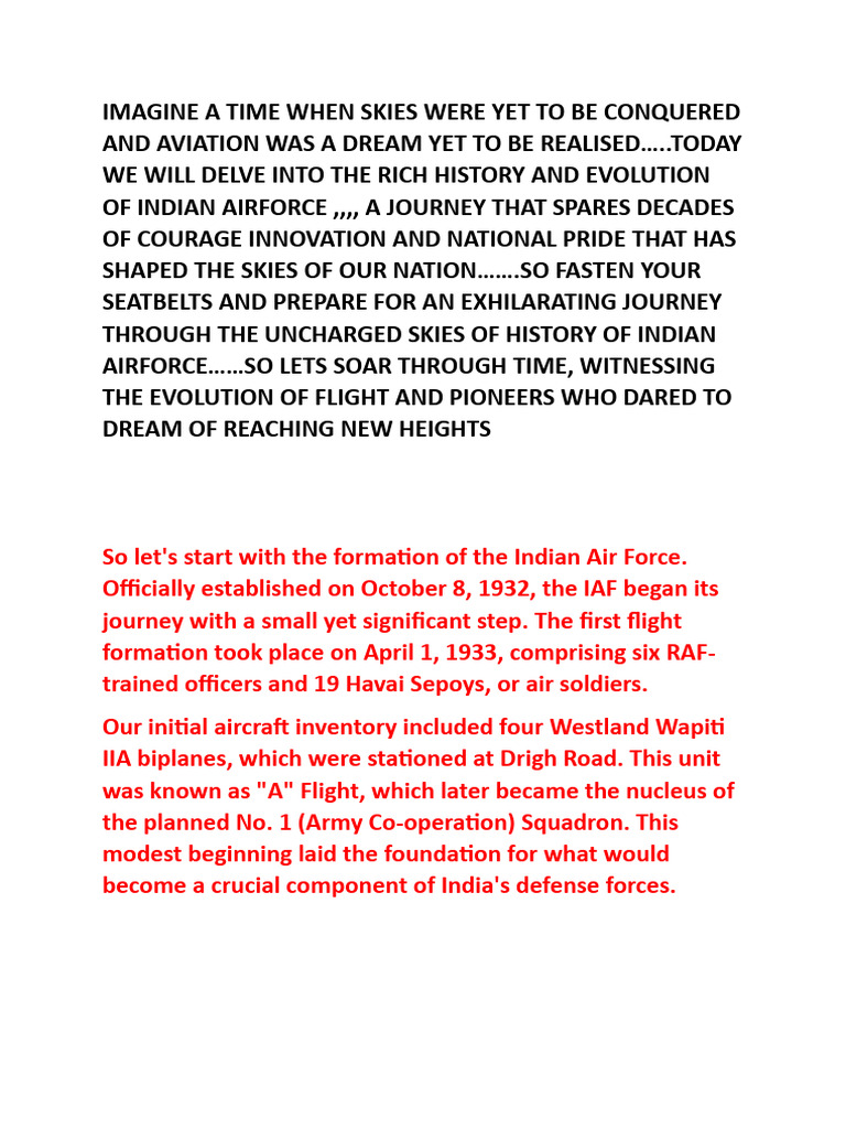 SCRIPT FOR IAF SEMINAR HISTORY PDF | PDF | Supermarine Spitfire | Consolidated B 24 Liberator