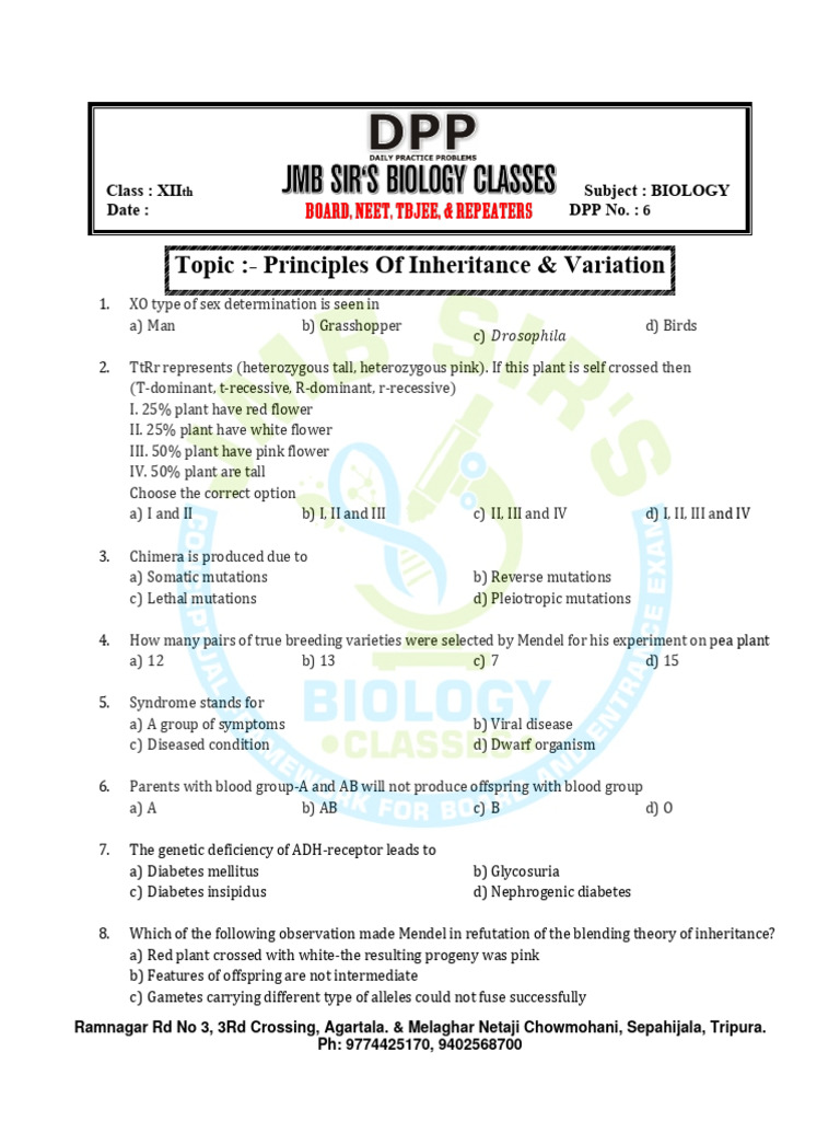dpp-6 | Download Free PDF | Dominance (Genetics) | Genome