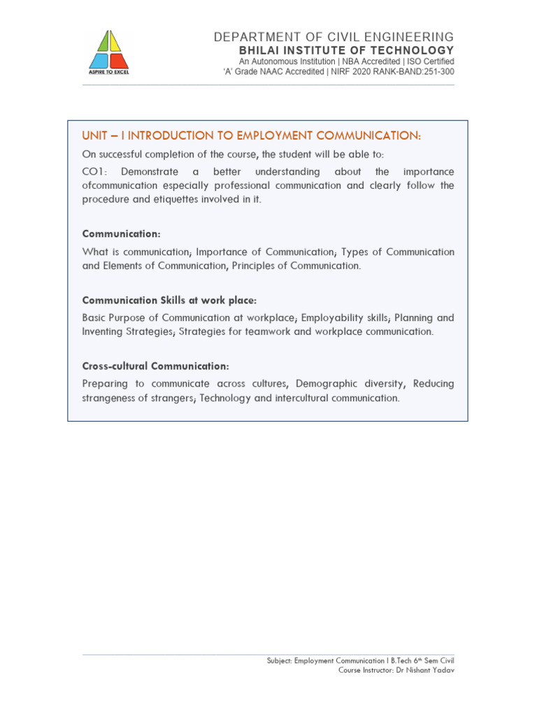 Unit 1 EC Notes 2024 | Download Free PDF | Communication | Strategic ...