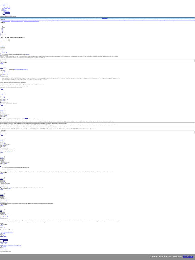 w221 No Shift Out of P Issue With Can - MHH Auto - Page 1 | PDF ...