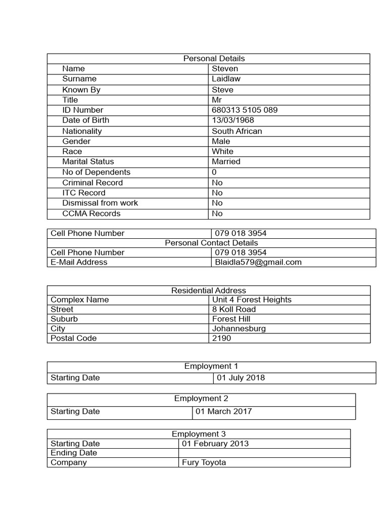 CV Steven Laidlaw | PDF