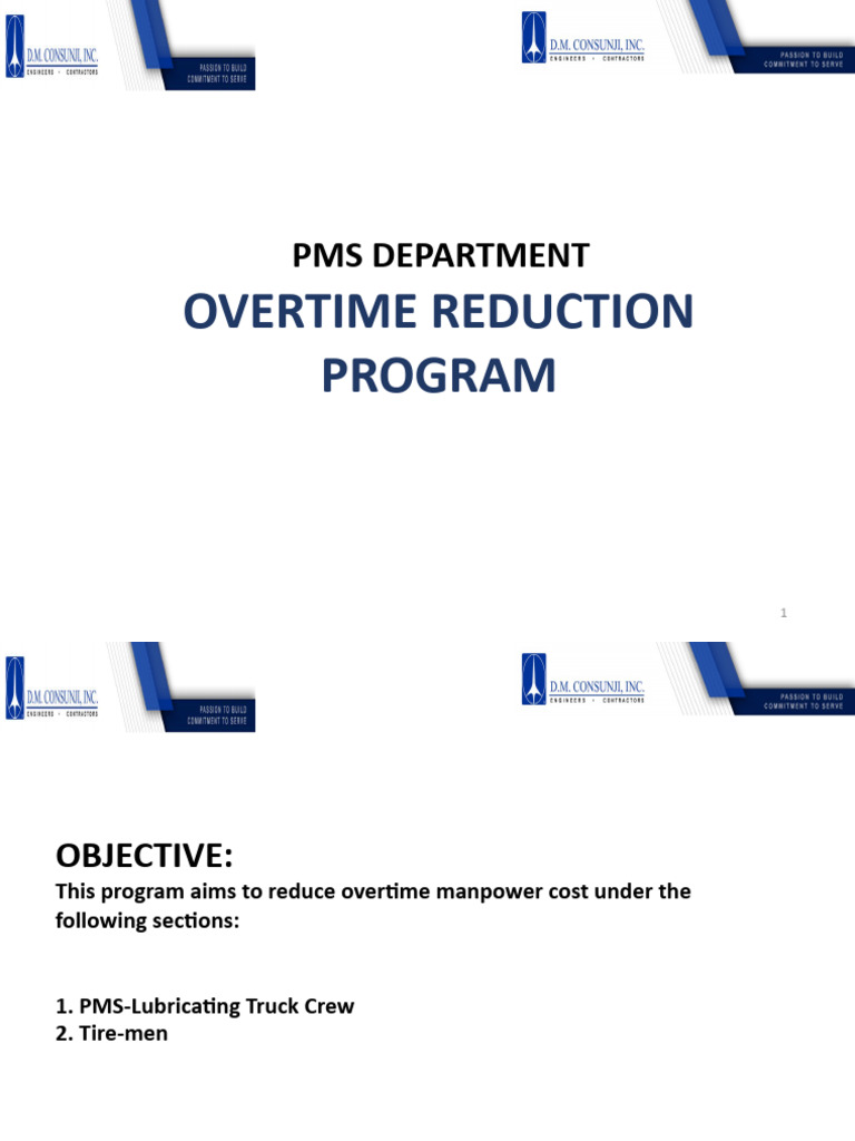 Pms Ot Reduction Program | Download Free PDF | Lubricant | Oils