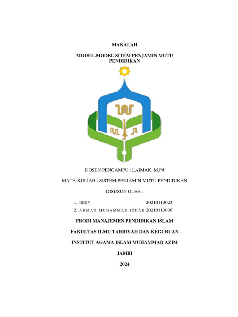 Model Sistem Penjamin Mutu Pendidikan | PDF