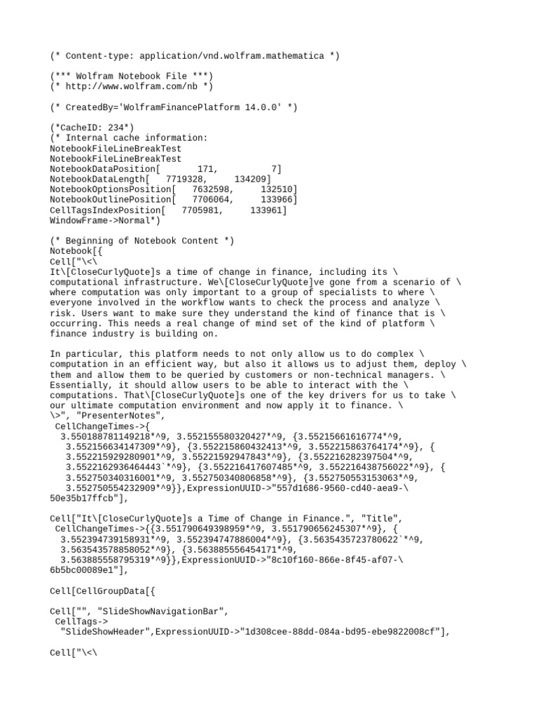Wolfram Finance Platform_Sales_Presentation | PDF | Network Service | Application Layer Protocols