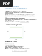 Quadrat Sampling | PDF
