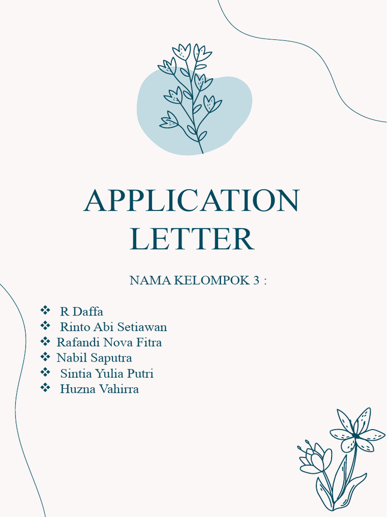 Application Letter | PDF