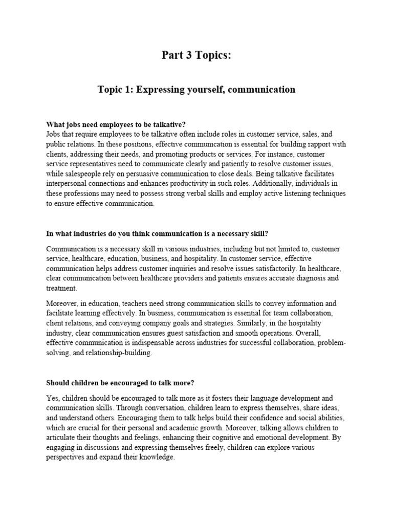 Part 3 Topics | PDF | Home Appliance | Communication