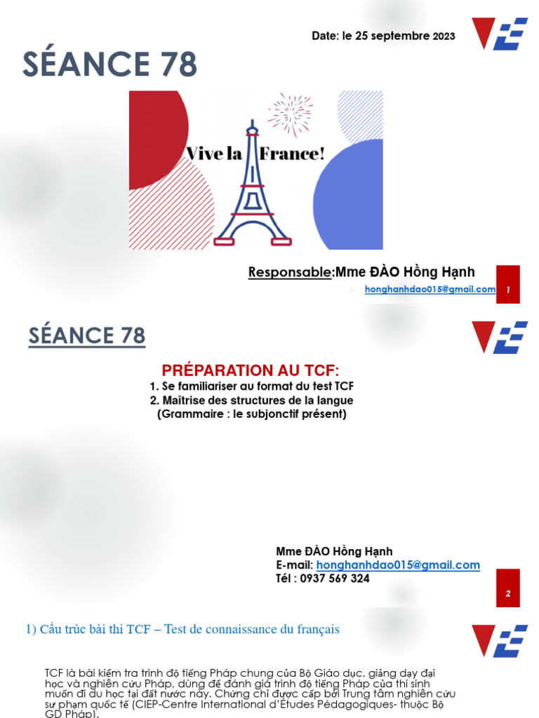 Préparation TCF 1 | PDF