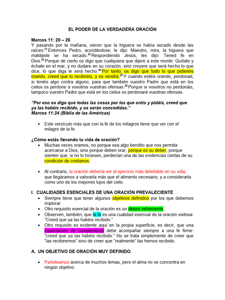 El Poder Transformador de la Oración | PDF | Oración | Dios